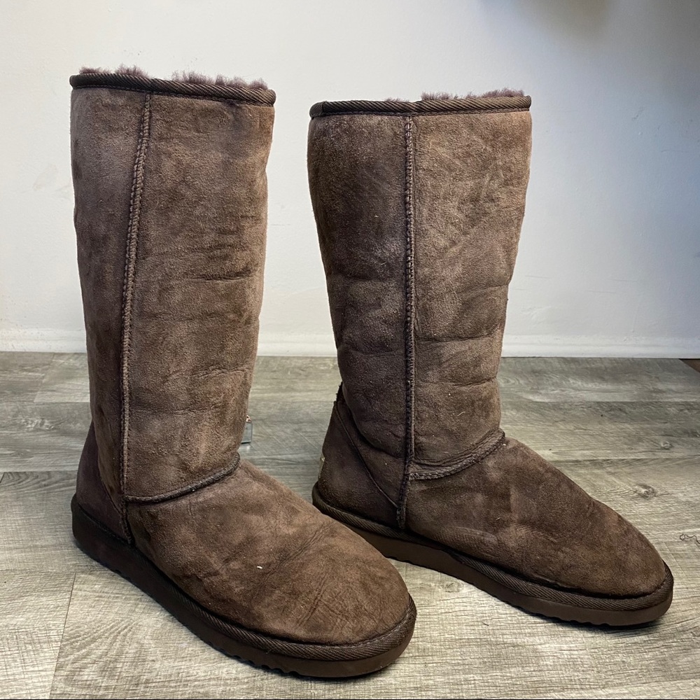Ugg Tall Brown Fur Lined Winter Boots - Gem
